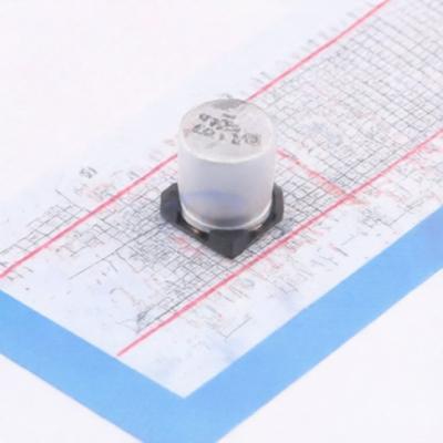 China Surface Mount Aluminum Electrolytic Capacitor Lelon VZH221M1ETR-0810 with Long Life and Low Impedance for sale