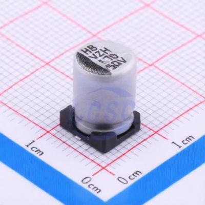 China SMD Aluminum Electrolytic Capacitor Lelon VZH101M1HTR-0810 with Capacitance Tolerance of 20 Percent for sale