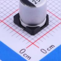 China SMD Aluminum Electrolytic Capacitor Lelon VZH101M1ETR-0607 Rated for 105 Degrees Celsius Operation for sale
