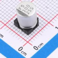 China Miniature Vertical Chip Aluminum Electrolytic Capacitor Lelon VES101M1ETR-0607 RoHS AECQ200 Compliant for sale