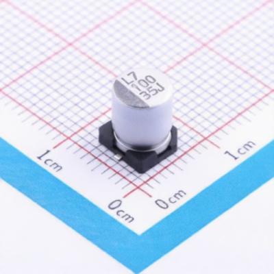 China VEJ series aluminum electrolytic capacitor Lelon VEJ101M1VTR-0607 for high density PC board applications for sale
