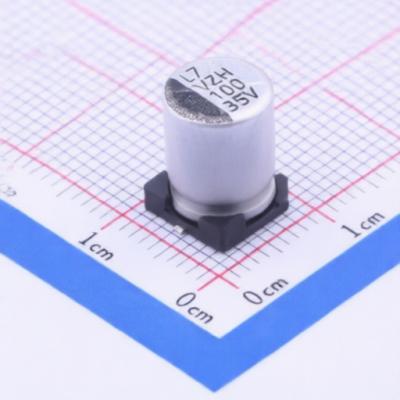 China SMD Aluminum Electrolytic Capacitors Featuring Lelon VZH101M1VTR-0810 for Surface Mounting Applications for sale