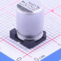 China Surface Mount Aluminum Electrolytic Capacitor Lelon VEJ221M1VTR-0810 RoHS Certified High Temperature for sale