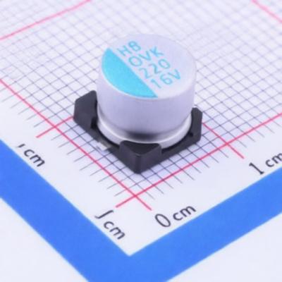 China SMD Organic Conductive Polymer Capacitors Lelon OVK221M1CTR-0807 with Ultra Low ESR and RoHS Compliance for sale