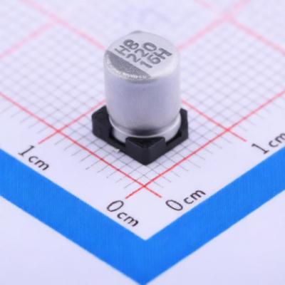 China Surface Mount Aluminum Electrolytic Capacitor Lelon VZH221M1CTR-0607 with Stable Electrical Properties for sale