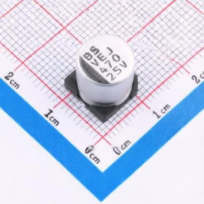 China SMD Aluminum Electrolytic Capacitor Lelon VEJ471M1ETT-1010 V Chip 470 Microfarad 25 Volt Automotive for sale