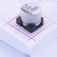 China SMD Aluminum Electrolytic Capacitor Lelon VZH470M1ETR-0606 with High Capacitance and RoHS Compliance for sale