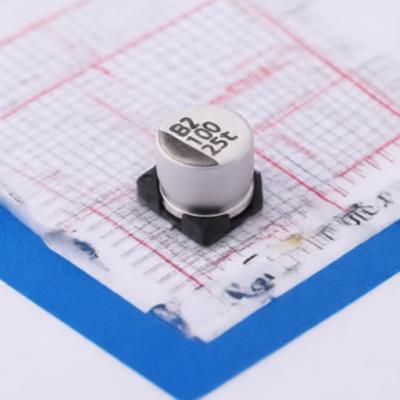 China SMD Aluminum Electrolytic Capacitors Lelon VZT101M1ETR-0606 Series Suitable for High Density PC Boards for sale