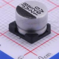 China Surface Mount Aluminum Electrolytic Capacitor Lelon VE-221M1CTR-0806 Designed for Long Term Operation for sale
