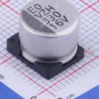 China Durable Surface Mount Aluminum Electrolytic Capacitor Lelon VZH331M1CTR-1008 with Low Leakage Current for sale
