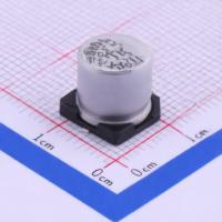 China SMD Aluminum Electrolytic Capacitors Lelon VZH101M1JTR-1010 with Black Marking Color and Construction for sale