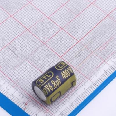 China Polar Aluminum Electrolytic Capacitor LSTL R00LGD2G6R8G12EM00 Rated Voltage 400V Capacitance 6 8uF for sale