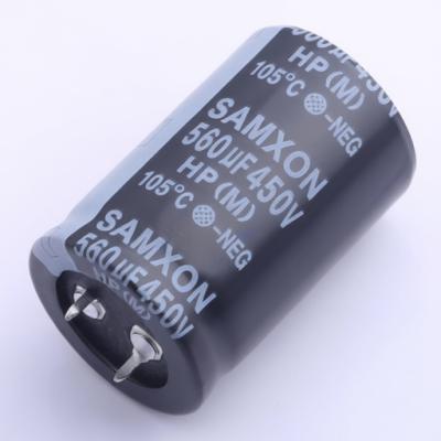 China polar aluminum electrolytic capacitor Man Yue Tech EHP567M2WP45SZ with aluminum case and PET sleeve for sale