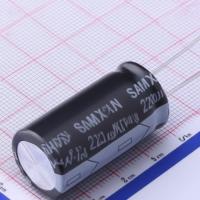 China aluminum electrolytic capacitor Man Yue Tech EKM228M1JL35RR with 2200 microfarad capacitance and 63 volt rating for sale