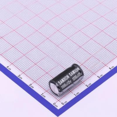 China Miniature Aluminum Electrolytic Capacitors Man Yue Tech ESK108M1EG20RR with Ripple Current Capability for sale