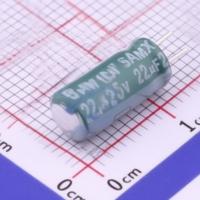 China aluminum electrolytic capacitor Man Yue Tech EGF226M1ED11CB featuring aluminum case and rubber end seal for sale