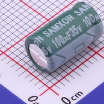 China Aluminum Electrolytic Capacitor 35V 100F Man Yue Tech EGF107M1VE11CB Single Ended for Electronics for sale