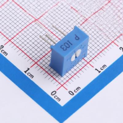 China Compact single turn potentiometer JIERR 3386P-1-103LF glass glaze pre adjusted precision tuning device for sale