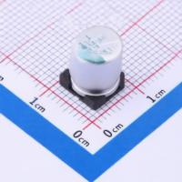 China Durable Conductive Polymer Hybrid Capacitors Lelon HBW470M1JTR-0810 with RoHS and AEC Q200 Compliance for sale