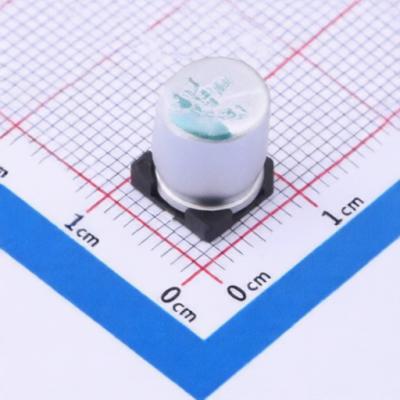 China Durable Conductive Polymer Hybrid Capacitors Lelon HBW470M1JTR-0810 with RoHS and AEC Q200 Compliance for sale