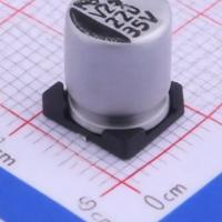 China SMD Aluminum Electrolytic Capacitors Lelon VZS221M1VTR-0810 Offering 30 to 50 Percent Lower Impedance for sale