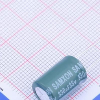 China Miniature Aluminum Electrolytic Capacitors with Low Impedance Man Yue Tech EGF337M1VG16RR Rated 105C for sale