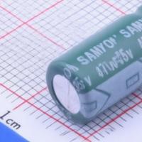 China aluminum electrolytic capacitor Man Yue Tech EGF477M1VF16CB with compliance to RoHS and halogen free standards for sale
