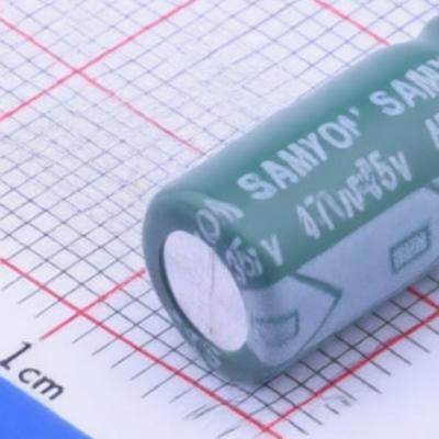China aluminum electrolytic capacitor Man Yue Tech EGF477M1VF16CB with compliance to RoHS and halogen free standards for sale
