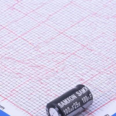 China aluminum electrolytic capacitor Man Yue Tech EGT107M1EE11RR designed for audio and power supply equipment for sale