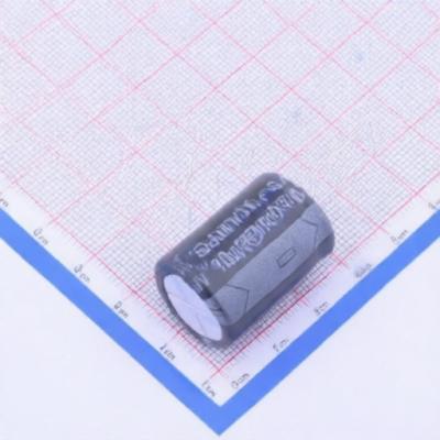 China Versatile aluminum electrolytic capacitor Man Yue Tech EKM107M2GL25RR for diverse electronic systems for sale