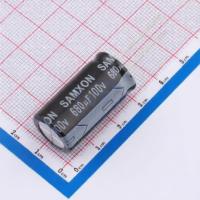 China Electrolytic capacitor Man Yue Tech EGY687M2AK30RR featuring safety vent and aluminum terminal wire for sale