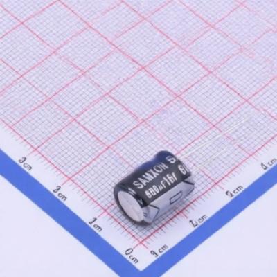 China Miniature Aluminum Electrolytic Capacitors Man Yue Tech EGT687M1CG1BRR with Extended Load Life and High Ripple Current for sale