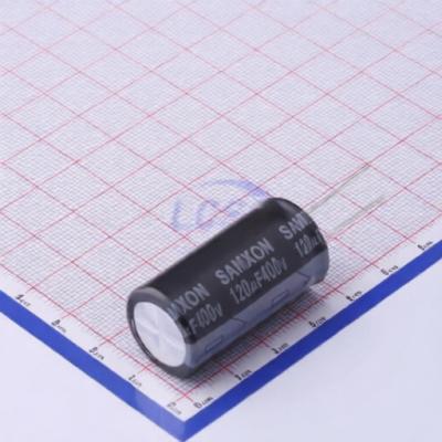 China Durable Aluminum Electrolytic Capacitor Man Yue Tech EKM127M2GL35RR 400V 120F Rated Voltage for sale