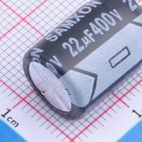China Aluminum electrolytic capacitor Man Yue Tech EKM226M2GI17CA with rubber sealing and tinned CP wire leads for sale