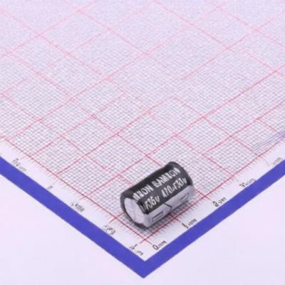 China Electrolytic capacitor Man Yue Tech EGT477M1VG16RR polar aluminum type with sealed end rubber and PET sleeve for sale