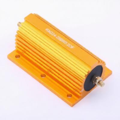 China High Power Aluminum Housed Resistor Milliohm HoRX-250W-200mR-1% Molded Structure Silicon Copper Film for sale