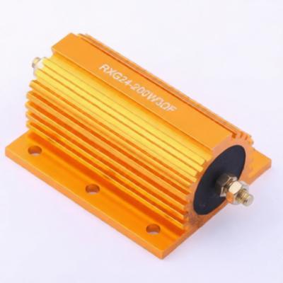 China Compact Aluminum Shell Resistor Milliohm HoRX-200W-3R-1% RX Series with Silicon Copper Film Molding for sale