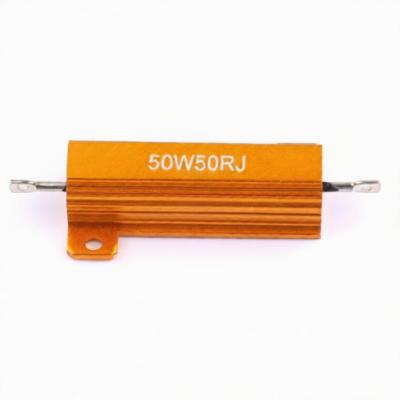 China Durable Aluminum Shell Resistor Milliohm HoRX-50W-50R-5% with Molded Structure and Heat Dissipation for sale