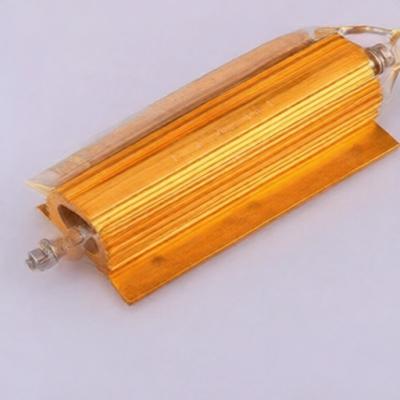 China High power load aluminum housed resistor Milliohm HoRX-100W-1R-1% with silicon copper film insulation for sale