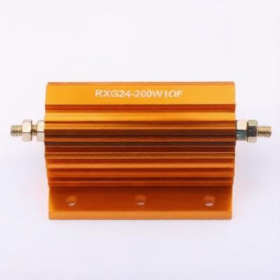 China High Power Aluminum Shell Resistor Milliohm HoRX-200W-1R-1% with Molded Silicon Copper Film Structure for sale