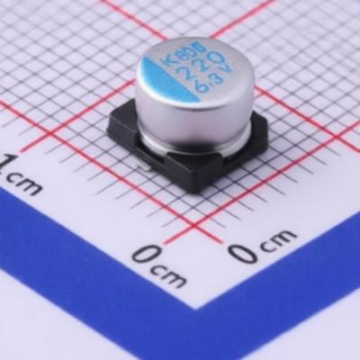 China Conductive Polymer Aluminum Capacitors NCC APXK6R3ARA221MF461 with Surface Mount and Low ESR Features for sale