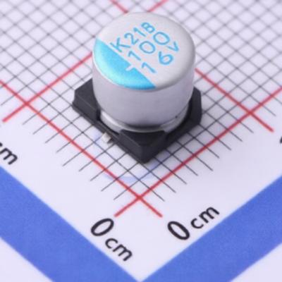 China Conductive polymer aluminum solid capacitors NCC APXK160ARA101MF611 surface mount with super low ESR and RoHS2 compliance for sale