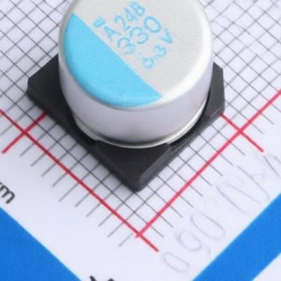 China Low Impedance Conductive Polymer Capacitors NCC APXA6R3ARA331MJ80G for Dc Dc Converters and Decoupling for sale
