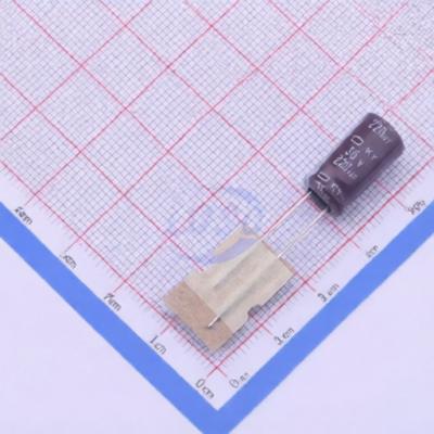 China Lead type aluminum electrolytic capacitor NCC EKY 350ETD221MH15D low impedance with brown PET sleeve for sale