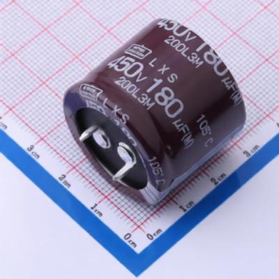 China Snap in aluminum electrolytic capacitor NCC ELXS451VSN181MR25S with 5000 hours endurance at 105 degrees Celsius for sale