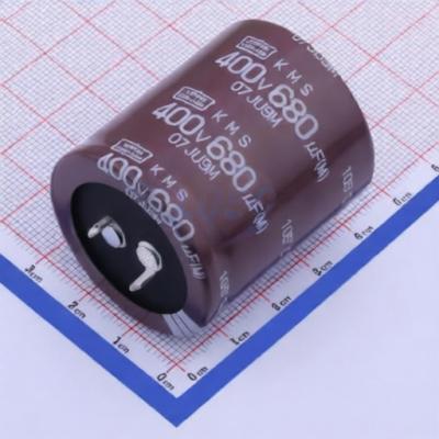 China Durable downsized snap in capacitor NCC EKMS401VSN681MA40S with rated voltage range from 160 to 600Vdc for sale