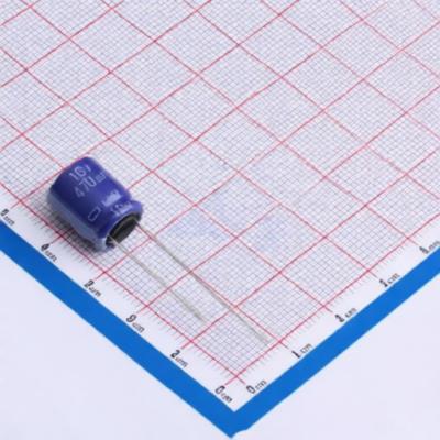 China Miniature Aluminum Electrolytic Capacitors NCC ELXZ160ELL471MJC5S with PET Dark Blue Sleeve Material for sale