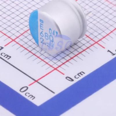 China Durable Radial Lead Conductive Polymer Aluminum Solid Capacitors NCC APSE2R5EC3681MH06S Rated for 20000 Hours at 105 Degrees for sale
