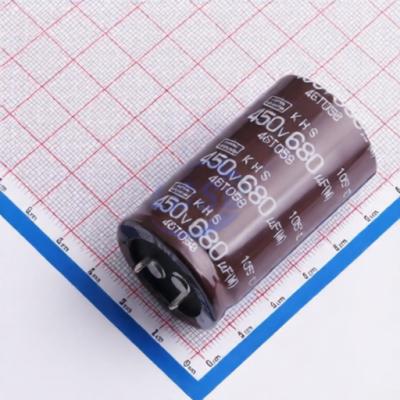 China Snap In Aluminum Electrolytic Capacitor NCC EKHS451VSN681MR50S Rated 450Vdc with RoHS2 Certification for sale
