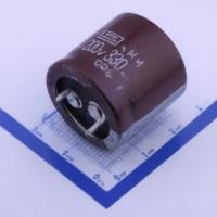 China Long life snap in capacitors aluminum electrolytic type NCC EKMM201VSN331MQ25S with 105 temperature rating for sale